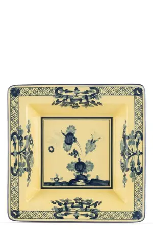 GINORI 1735 Square Emptying Machine 'oriente Italiano' 18 Cm - Yellow