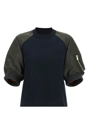 Sacai Hybrid T-shirt - Blue
