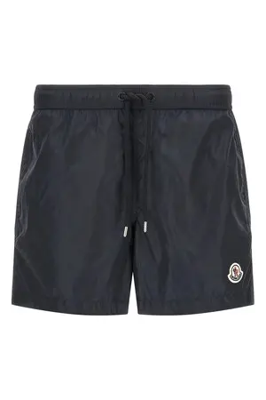 Moncler Logo Patch Swim Shorts - Blue