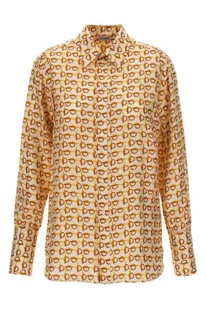 Burberry Silk Poplin Printed Shirt - Multi