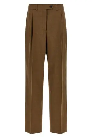 Prada High-waisted Virgin Wool Trousers
