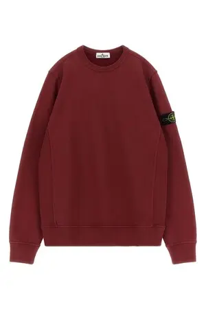 Stone Island Badge Logo' Sweatshirt - Bordeaux