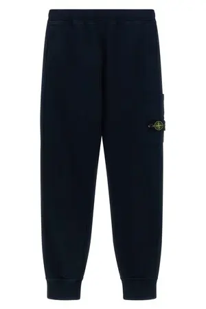 Stone Island Badge Logo' Cargo Joggers - Blue