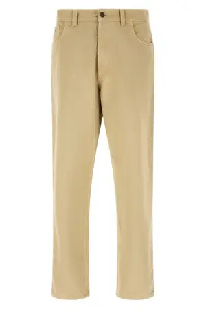 Prada Triangle Logo Jeans - Beige