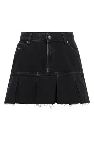 DIESEL® De-reen Pleated Denim Skirt - Blue