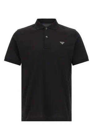 Prada Triangle Logo Polo Shirt