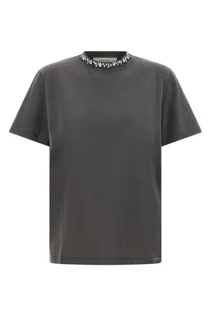 GOLDEN GOOSE Cabochon Crystal Embellished T-shirt - Gray