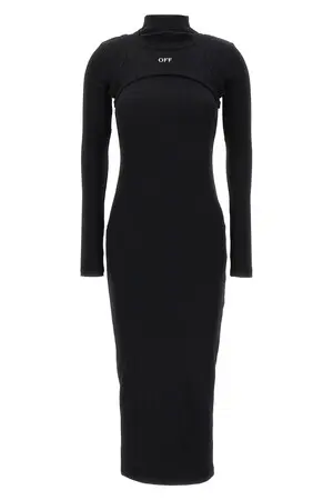 Off-White Off Stamp Rib' Dress