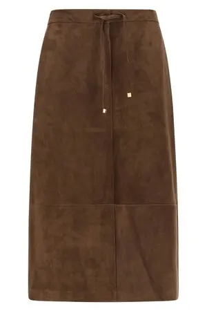 Max Mara Smmgazza Suede Skirt - Gold