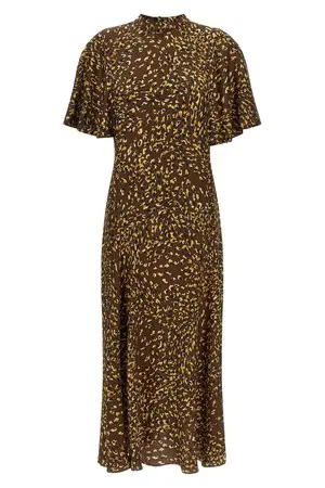 Twin-set Animal Print Midi Dress