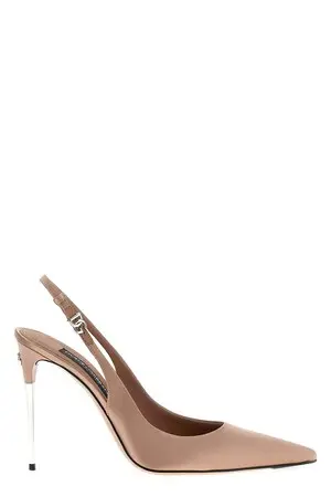 Dolce & Gabbana Satin Slingback Pumps - Pink