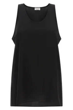Brunello Cucinelli Monile Silk Top