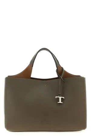 TOD'S Leather Bucket Bag - Gray