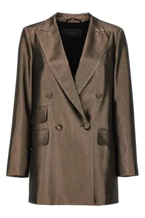 Max Mara Edro Lamé Silk Blazer