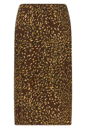 Twin-set Animal Print Midi Skirt