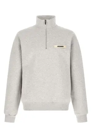 Jacquemus Le Camionneur Gros-grain Sweatshirt - Gray