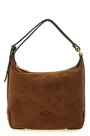 TOD'S Gommini Mini Suede Shoulder Bag - Brown