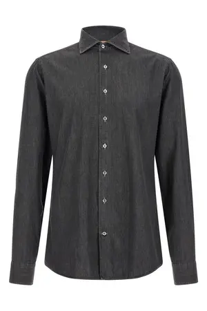 BORRIELLO NAPOLI Napoli' Denim Shirt - Gray