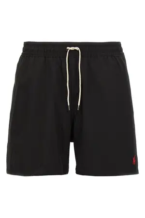 Polo Ralph Lauren Logo Embroidery Swim Shorts - Black
