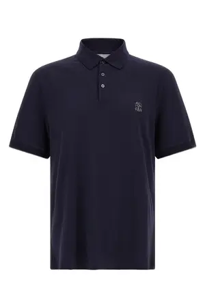 Brunello Cucinelli Logo Piqué Polo Shirt