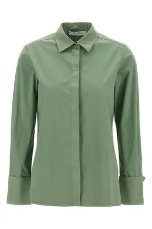 Max Mara Francia Stretch Cotton Shirt - Green