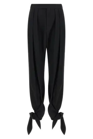 Chloé Wool Tapered Trousers With Tie Hems