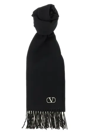 Valentino Garavani Cashmere Scarf With Fringes