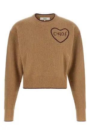Chloé Heart Intarsia Knit Sweater