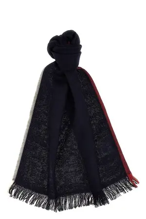 Brunello Cucinelli Contrast Border Scarf - Blue