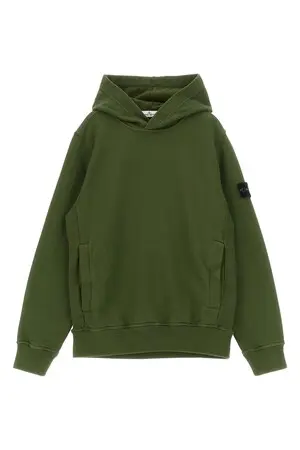 Stone Island Badge Logo' Hoodie - Green
