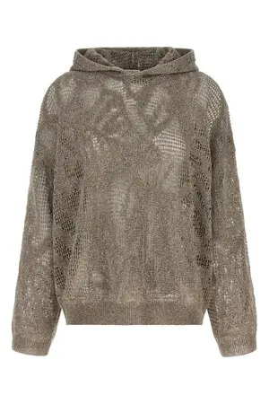 Brunello Cucinelli Openwork Hooded Sweater