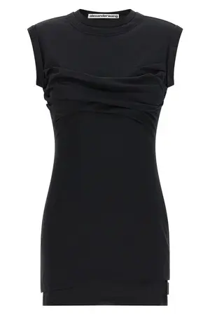 Alexander Wang Twisted Bust Layered Mini Dress