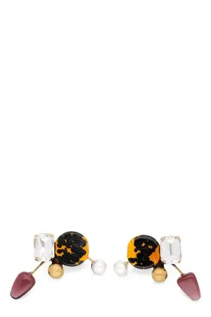 Dries Van Noten Hand-painted Earrings