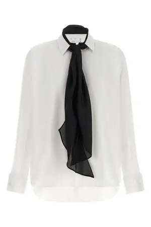 Sacai Scarf Shirt - White/black