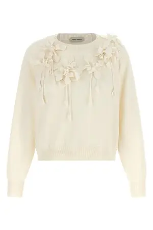 Alberta Ferretti Embroidered Flower Sweater - White