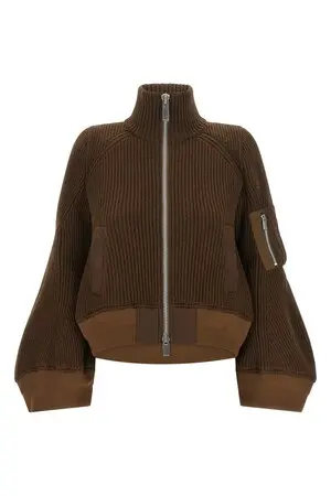 Sacai Nylon Twill X Wool Knit' Blouson