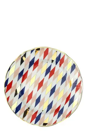 BITOSSI Fruit Plate 'quadri' ⌀ 20.5 Cm - Multi
