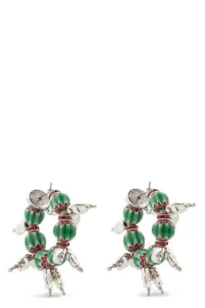 Dries Van Noten Beaded Earrings - Silver