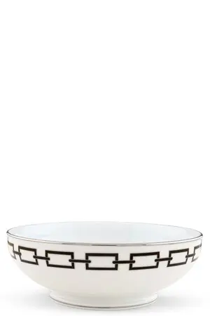 GINORI 1735 Salad Bowl 'catene' ⌀ 26,5 Cm - White/black