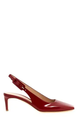 GIANVITO ROSSI Ric Leather Slingbacks - Red