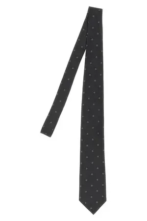 TOM FORD Polka Dot Silk Tie - Black