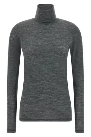 JIL SANDER High Neck Long-sleeved T-shirt - Gray