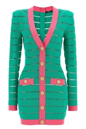 Balmain Two-tone Knit Dress