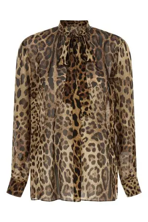 Dolce & Gabbana Silk Georgette Leo Shirt