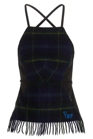 1/OFF PARIS Checked Scarf' Top