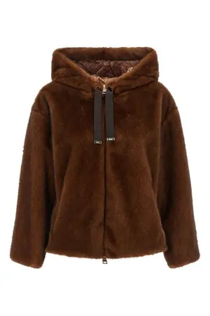 Herno Faux Fur Bomber Jacket