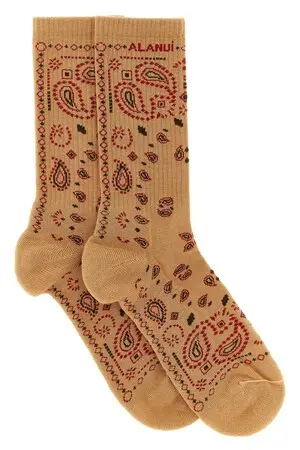 Alanui Bandana' Socks - Beige
