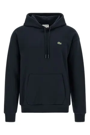 Lacoste Logo Patch Hoodie - Blue