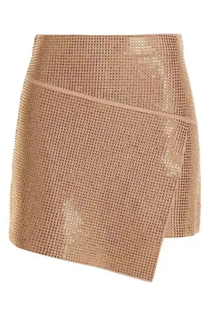 ANDREĀDAMO Sequin Knit Skirt - Beige