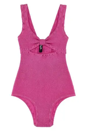 ROTATE BY BIRGER CHRISTENSEN X Reina Olga Crinkle One-piece Swimsuit - Fuchsia